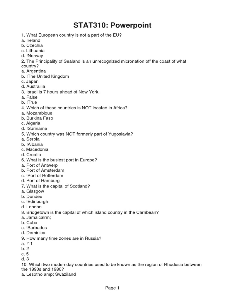 Stat310 Cheat Sheet 3 Pdf