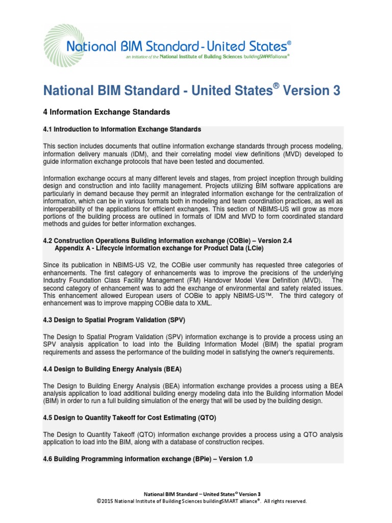 NBIMS-US V3 4.1 Introduction To IE Standards | PDF | Building ...