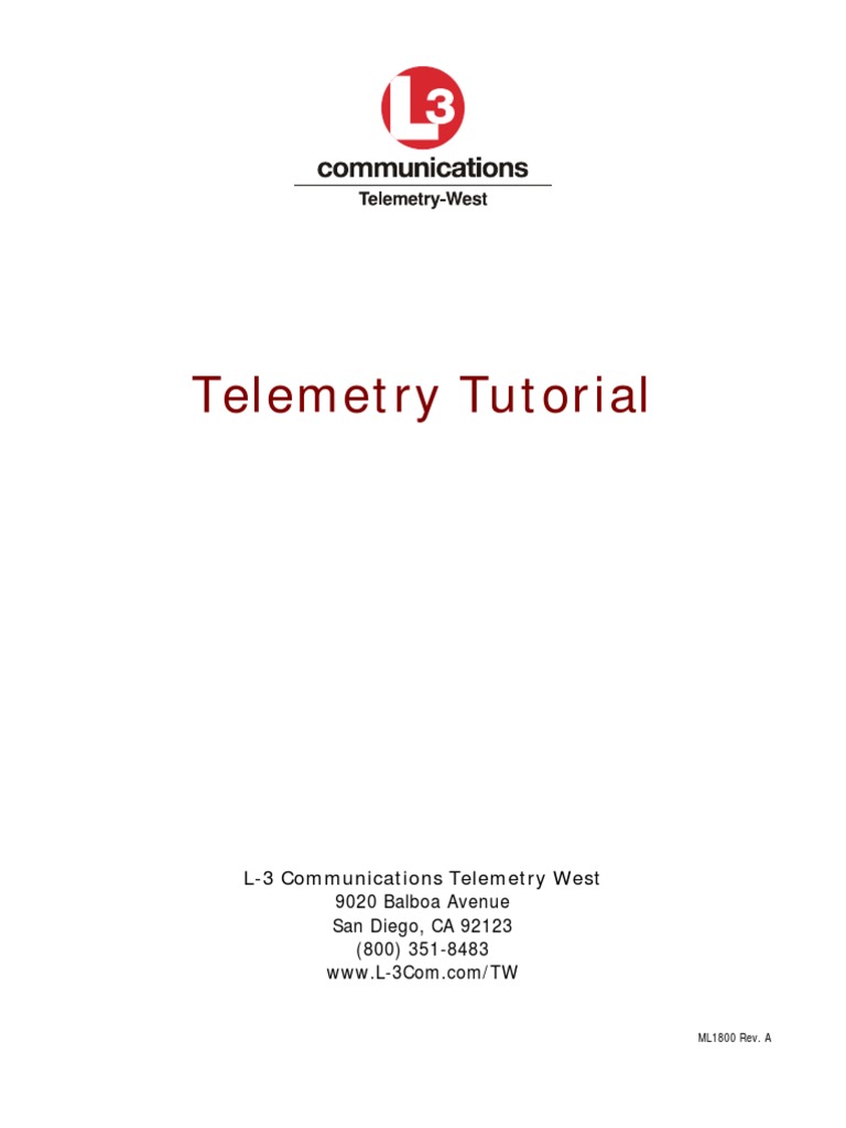 Telemetry Tutorial: L-3 Communications Telemetry West | PDF ...