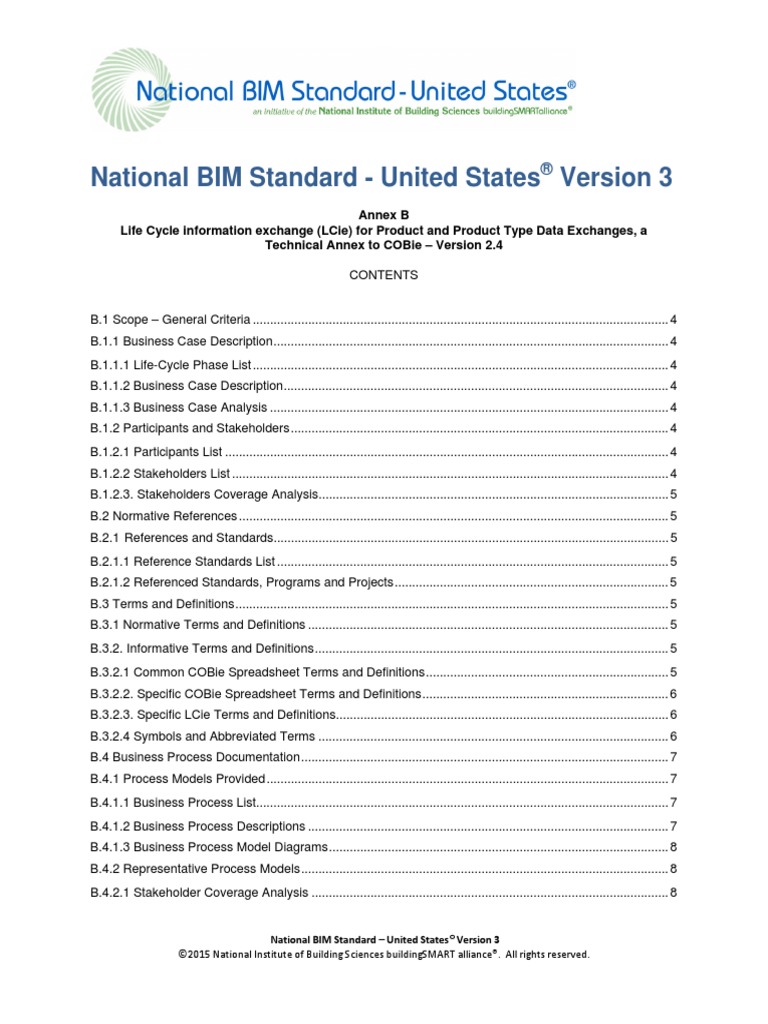 Nbims-Us v3 4.2 Cobie Annex B | PDF | Building Information Modeling | Xml