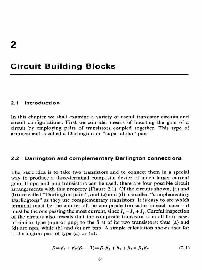 Circuit Building Blocks | PDF | Bipolar Junction Transistor | Amplifier
