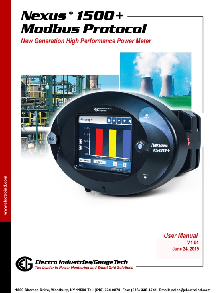 Nexus 1500+ Power Quality Meter Modbus Manual - E154715 | PDF | Computing | Computer Engineering