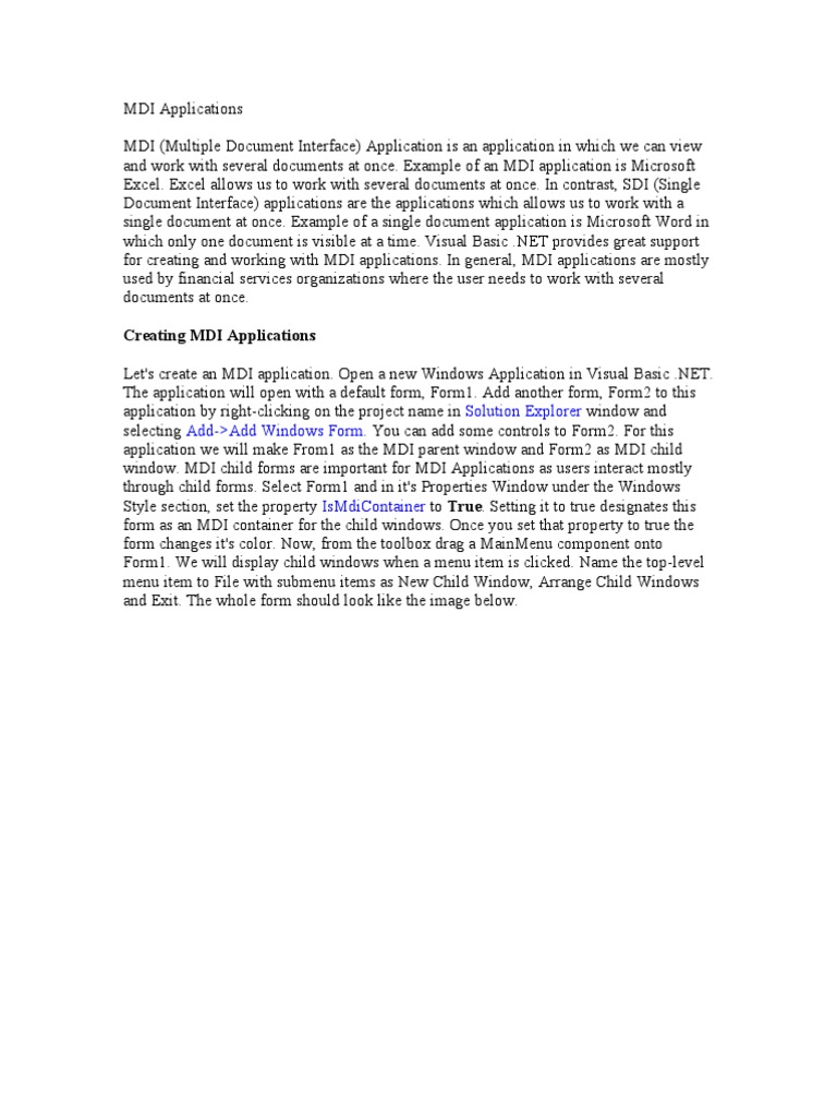 MDI Applications | PDF | Operating System Families | Digital Technology