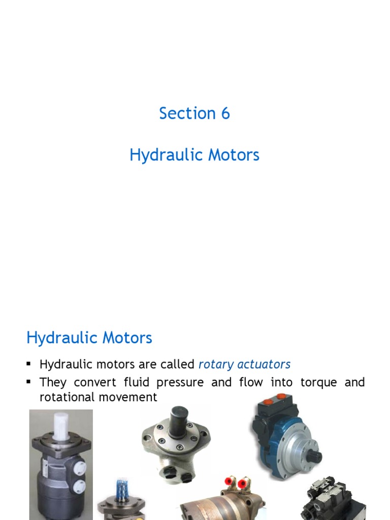 Hydraulic Motor Fundamentals | PDF | Electric Motor | Rotating Machines