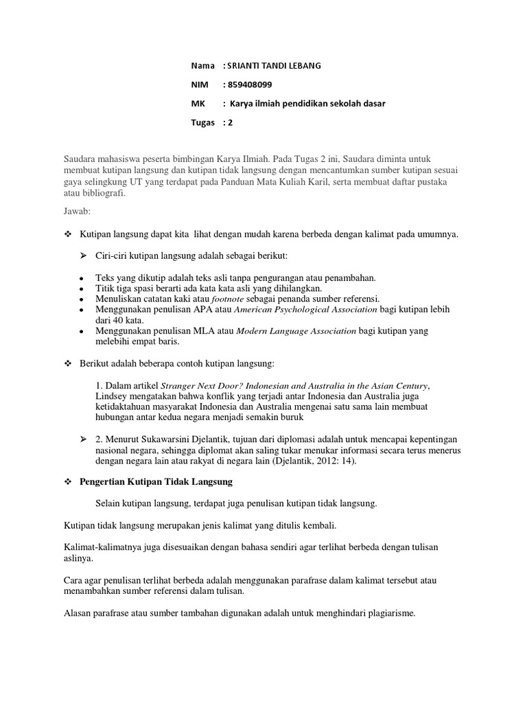 Tugas 2 Karya Ilmiah, PDF | PDF