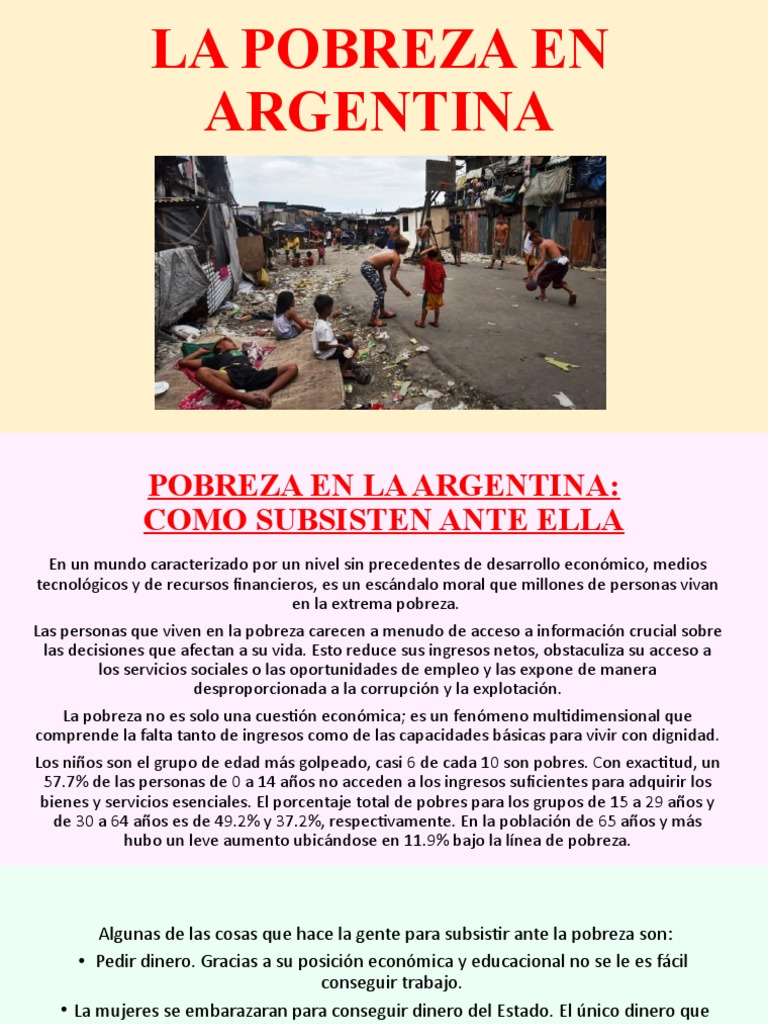 La Pobreza en Argentina | PDF | Pobreza | Pobreza e indigencia