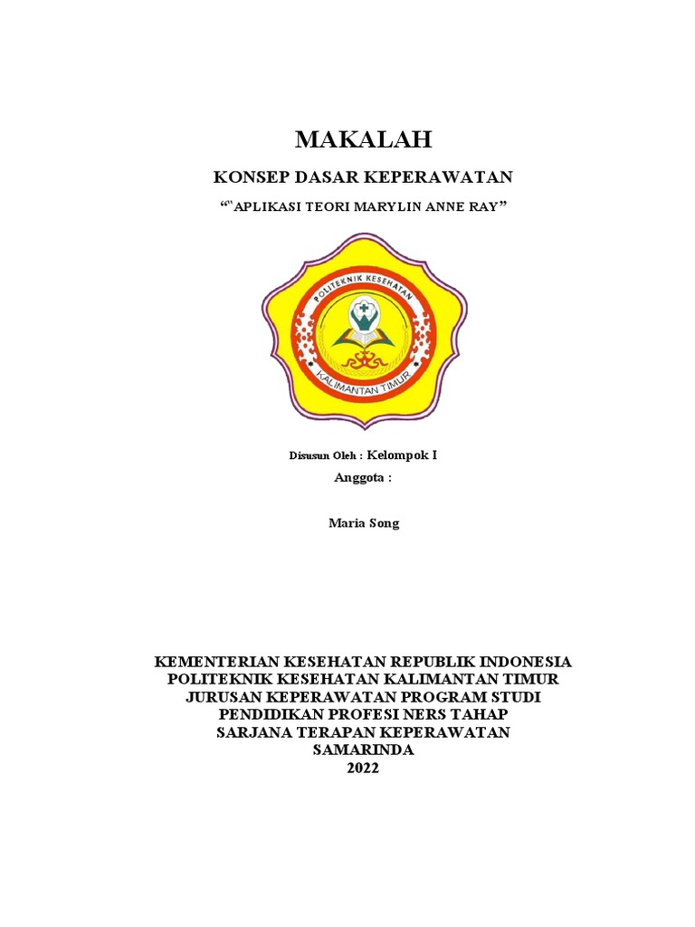 Makalah Aplikasi Teori Marilyn Anne Ray | PDF