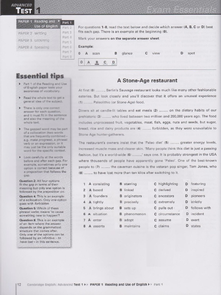 Doku - Pub - Exam Essentials Cambridge English Advanced 2 With Key | PDF
