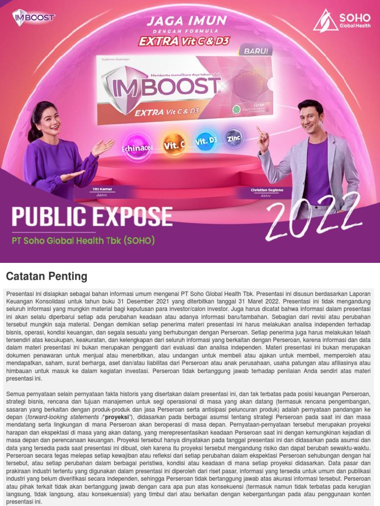Profil PT Soho Global Health Tbk | PDF | Pengelolaan Keuangan & Uang
