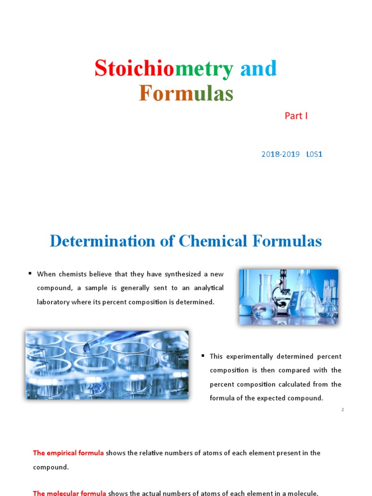 Stoichiometry and Formulas Part 1 | PDF | Mole (Unit) | Molecules
