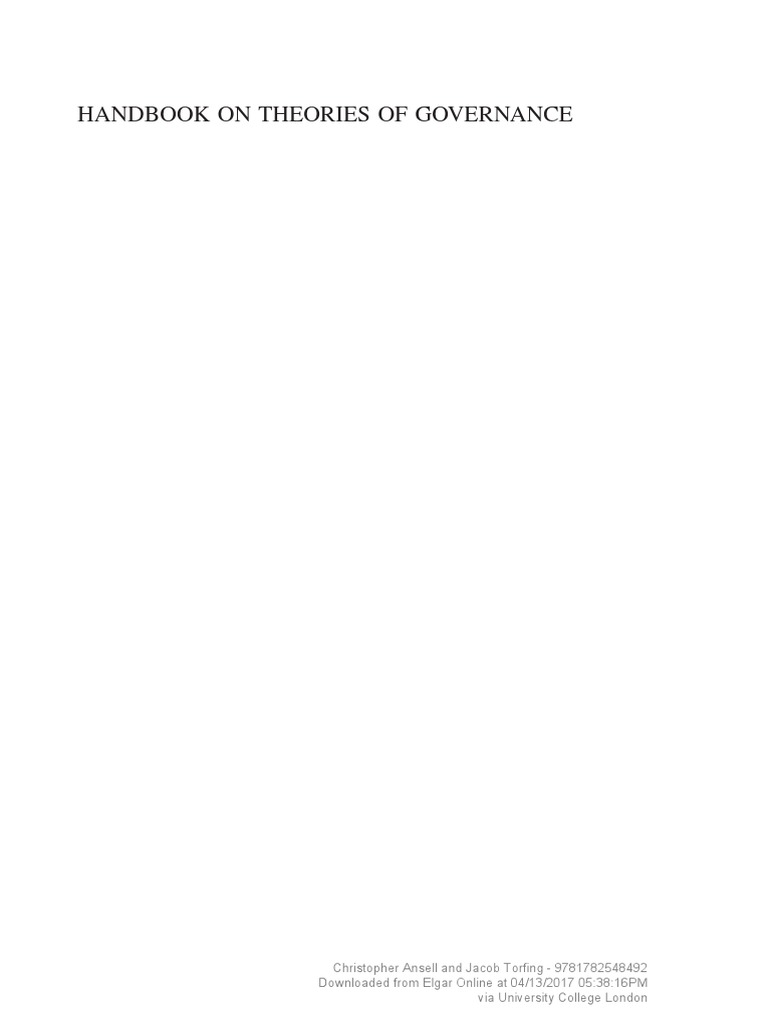 Ansell-Torfing 2016 - Handbook of Theories of Governance | PDF