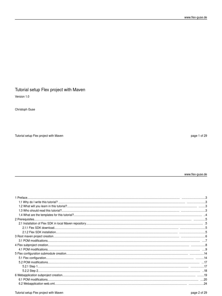 Tutorial Setup Flex Project With Maven | PDF | Apache Flex | Computing