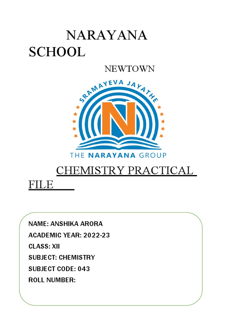 Chemistry Cover Page | PDF