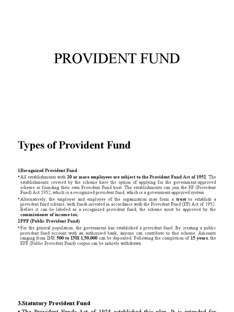 Provident Fund & Deductions | PDF | Public Finance | Economies