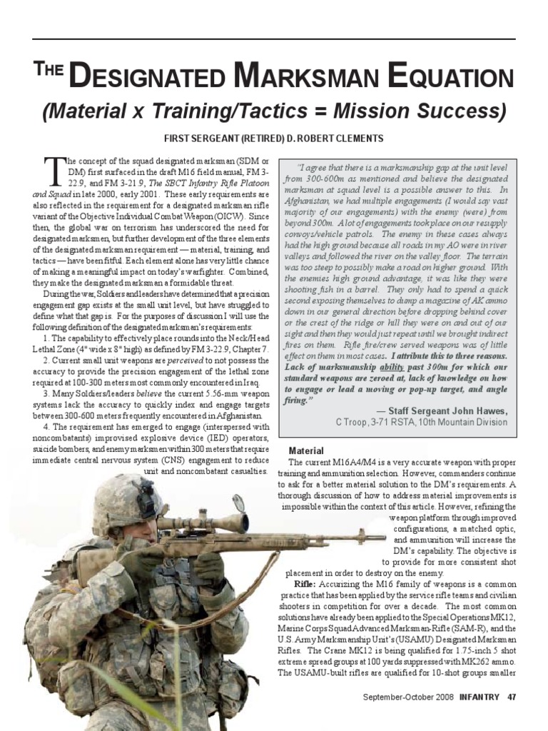 The Designated Marksman Equation | PDF | Marksman | Firearms