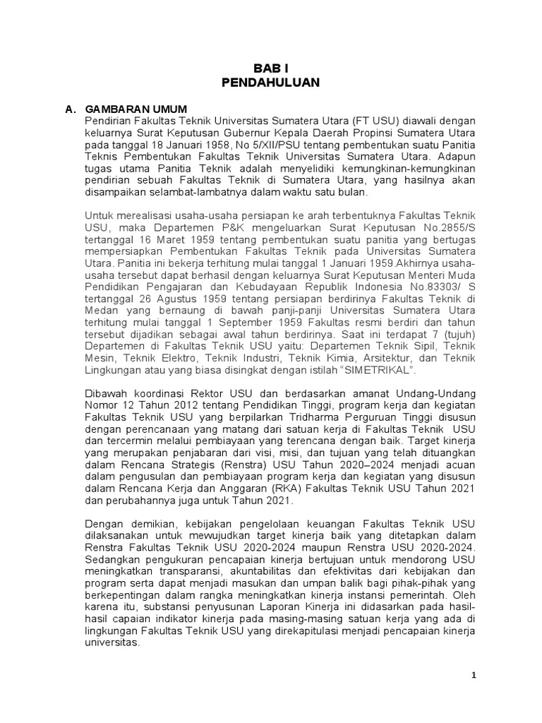 Contoh Lakip FT USU 2021 Edit | PDF | Bisnis | Sains & Matematika