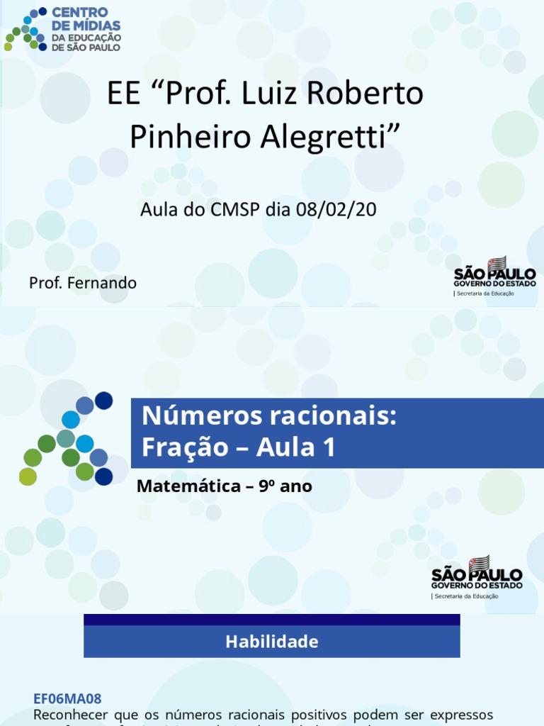 Frações: Leitura e Representação | PDF | Decimal | Números