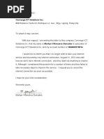 Letter of Request - Converge Disconnection | PDF