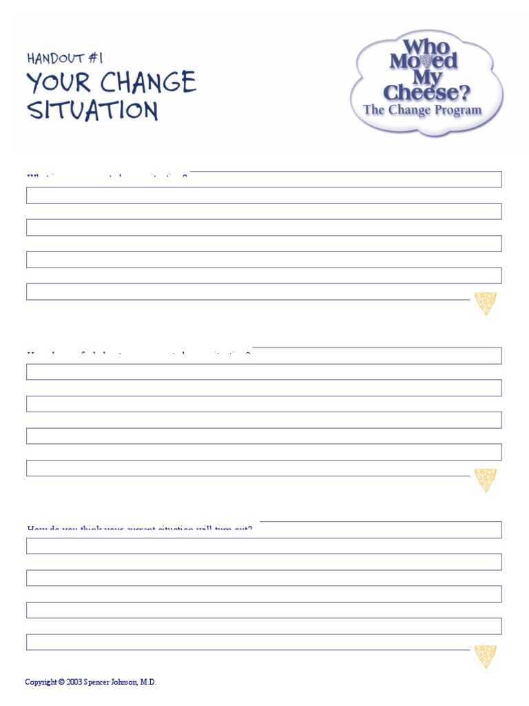 #1 Handout - Your Change Situation | PDF | Self-Improvement