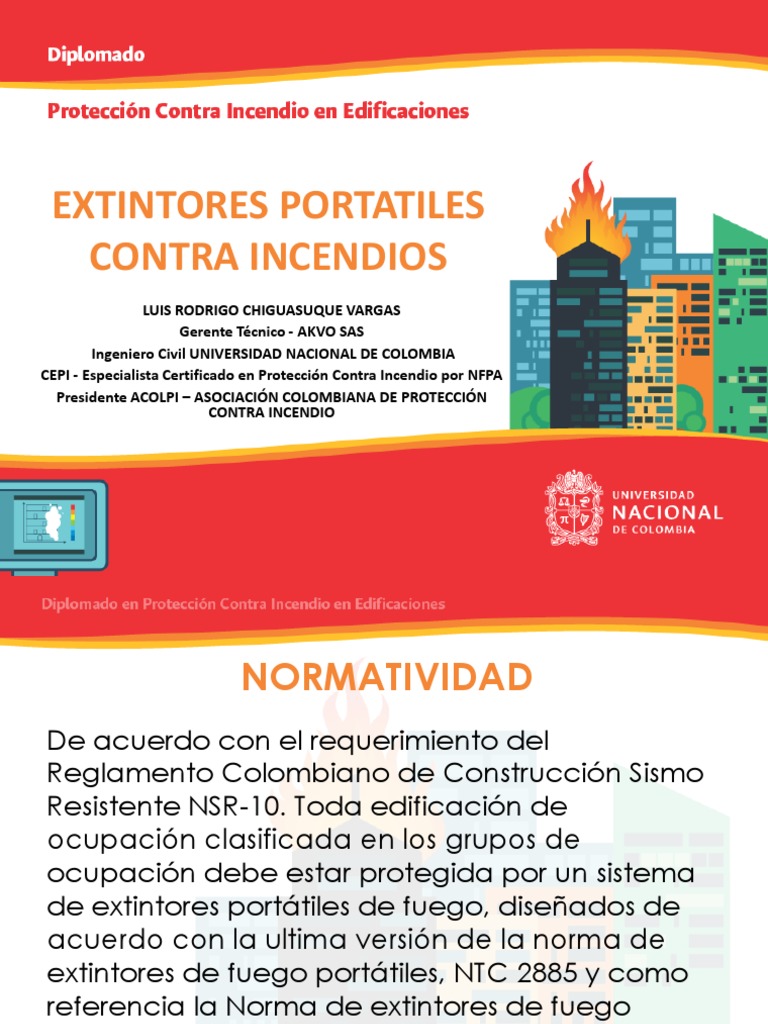 Normativa de Extintores en Colombia | PDF | Agua | Absorción (Química)