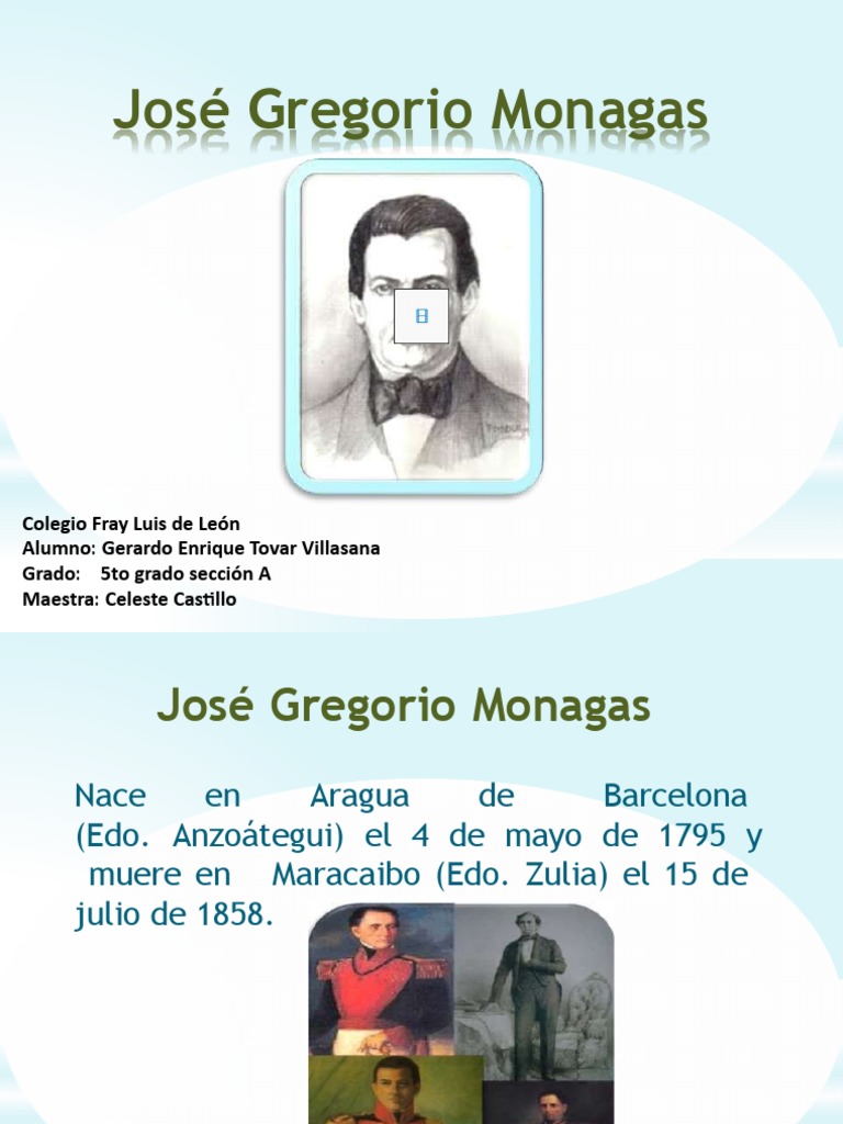 Presentacion Jose Gregorio Monagas - Gerardo Tovar | PDF