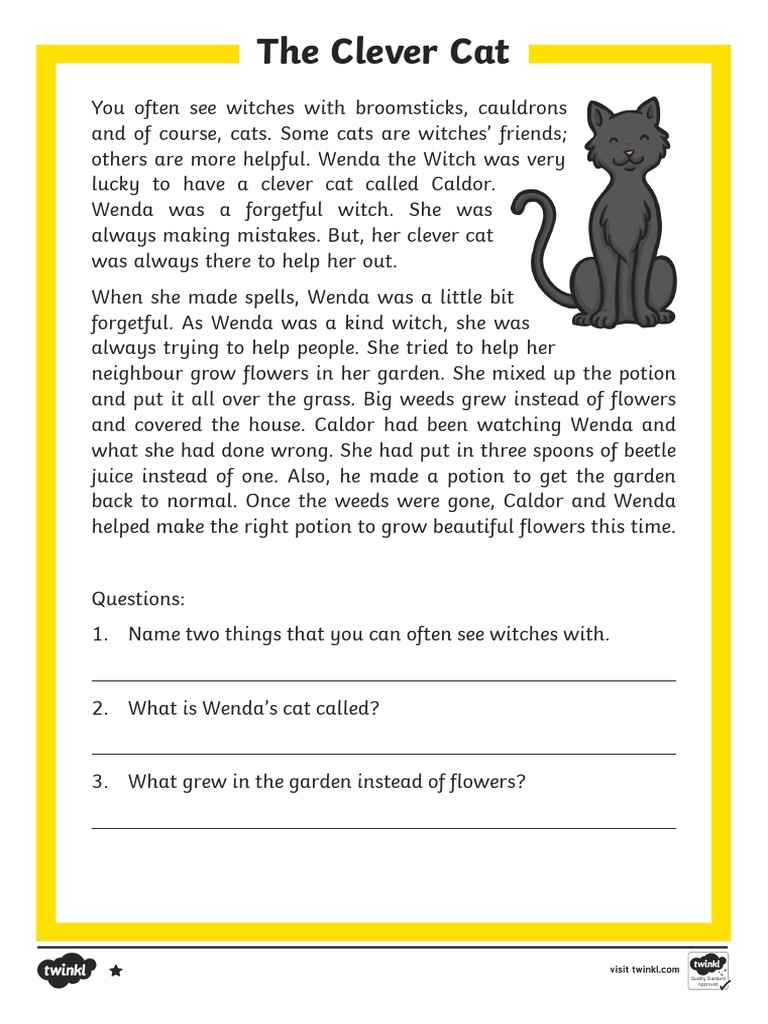 Clever Cat Saves Forgetful Witch | PDF
