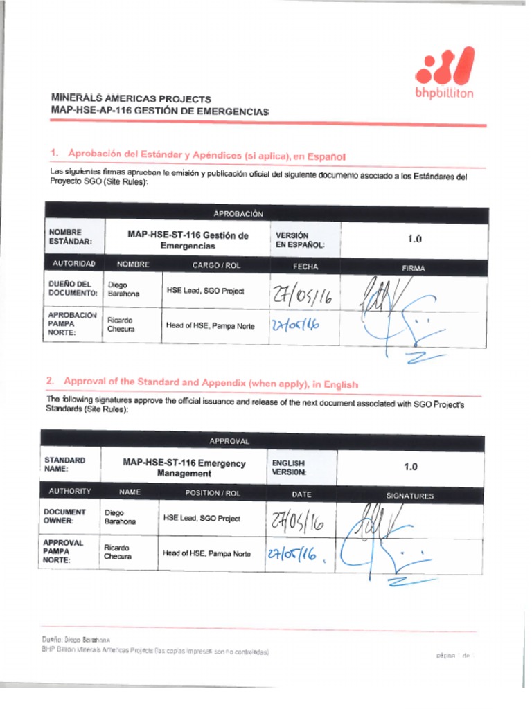 MAP-HSE-ST-116 Emergencias Esp Eng | Descargar gratis PDF ...