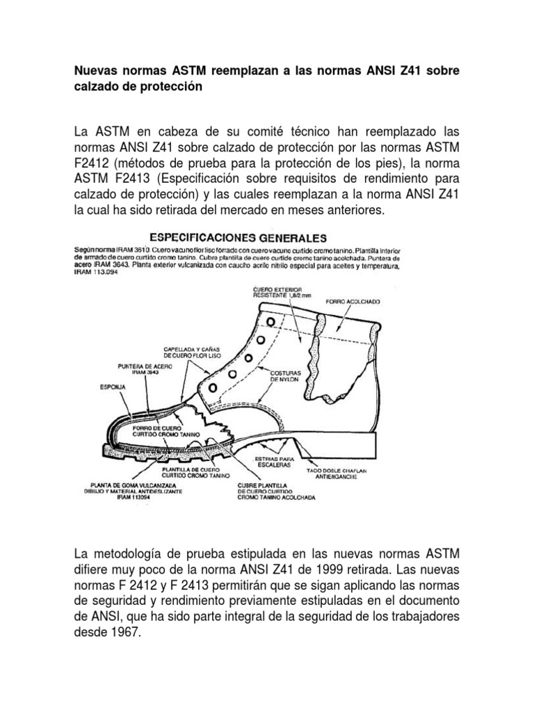 ASTM 2413 Botas - de - Seguridad | PDF