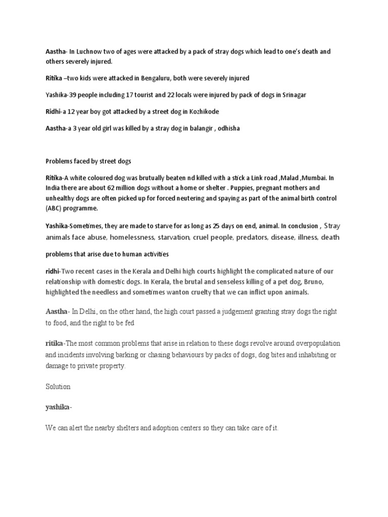 Script-Stray Dogs | PDF