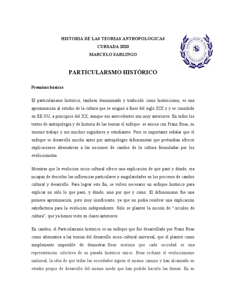 PARTICULARISMO HISTÓRICO Apunte 2021 | PDF | Relativismo | Science