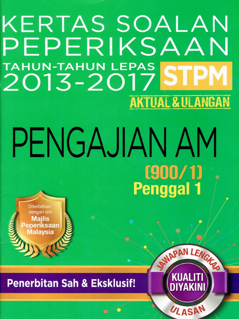 Kertas Soalan Peperiksaan Pam Sem 1 Sebenar (2013-2017) | PDF | Malaysia | Government