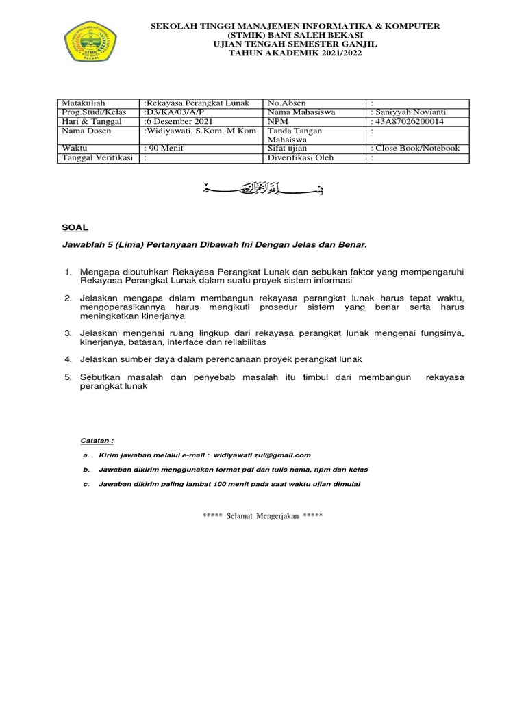 UTS RPL | PDF | Bisnis