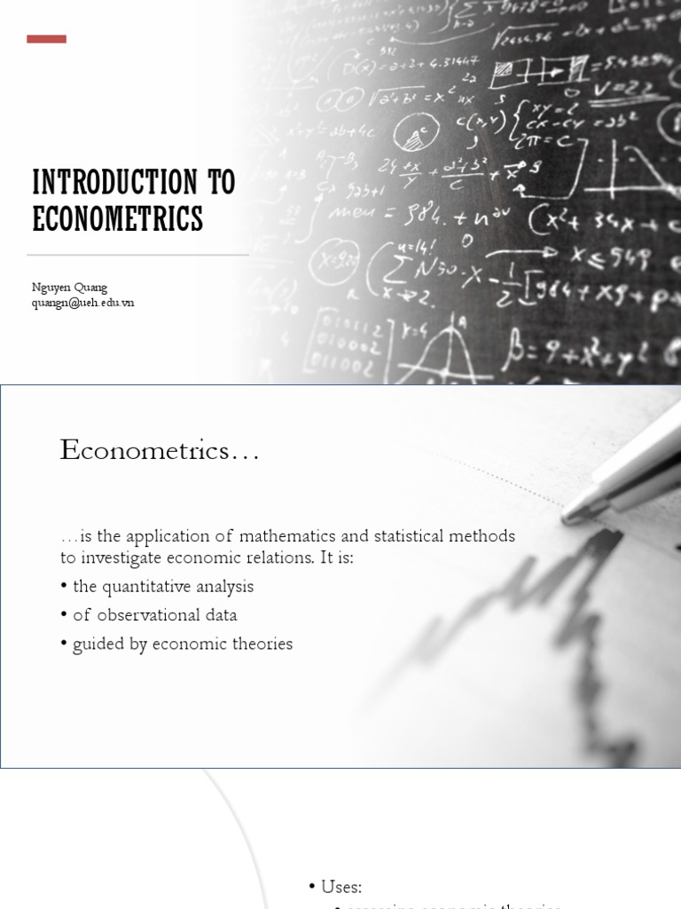 Lecture 1 Introduction Download Free Pdf Econometrics Dependent And Independent Variables