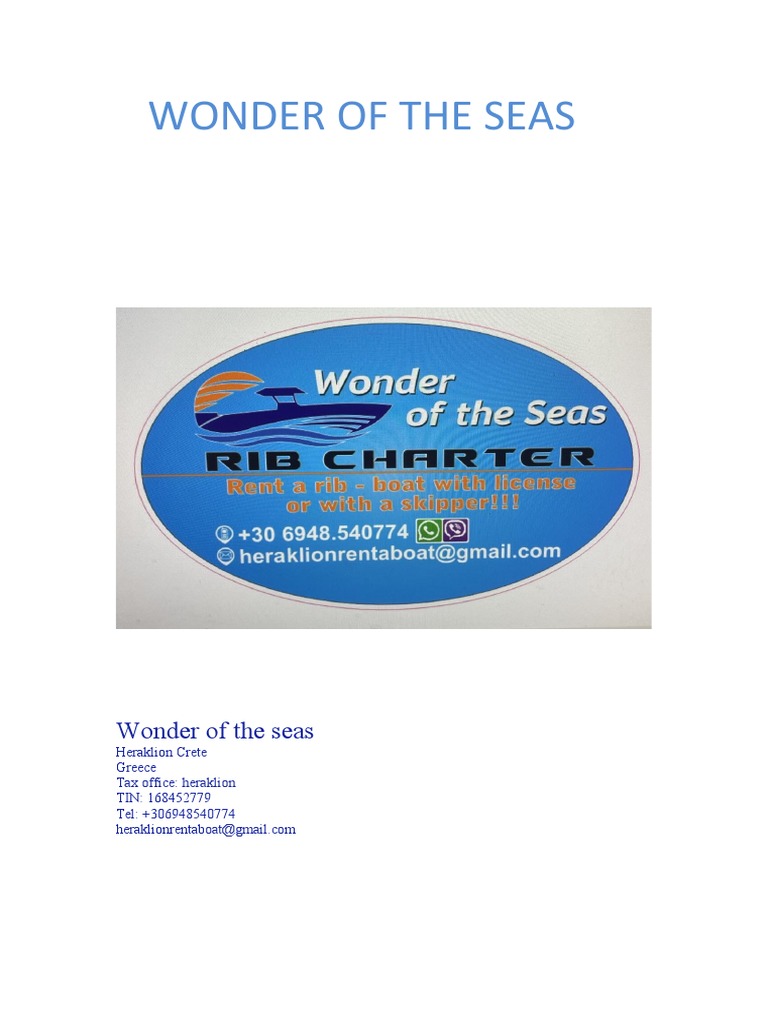 WONDER OF THE SEAS No Skipper | PDF | Lease | Indemnity