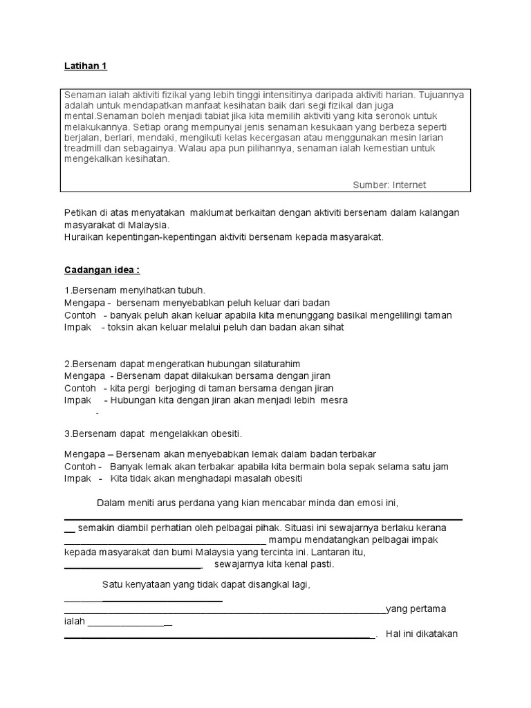 Contoh Karangan Galus 4 | PDF