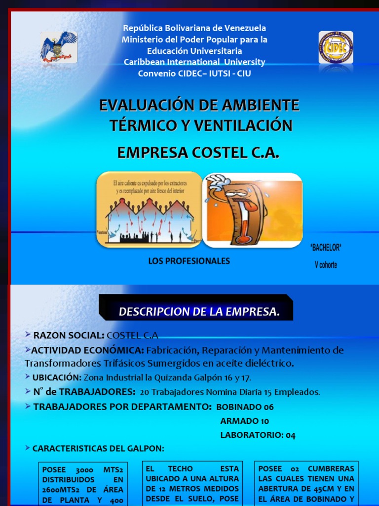 Presentacion Estudio Ambiente Termico | PDF | Temperatura | Seguridad y ...