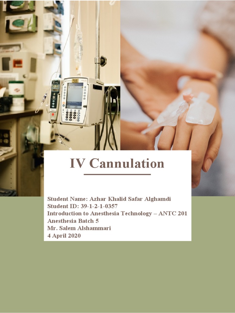 IV Cannulation | PDF | Intravenous Therapy | Health Care