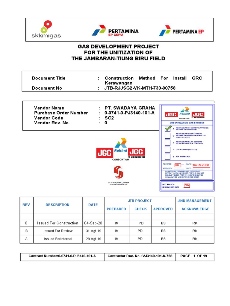 VJ3140-101-A-758 - 0 - 0010 - Construction Method For Install GRC ...