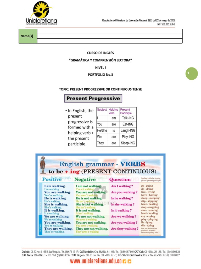 Portafolio 3 Ingles | PDF