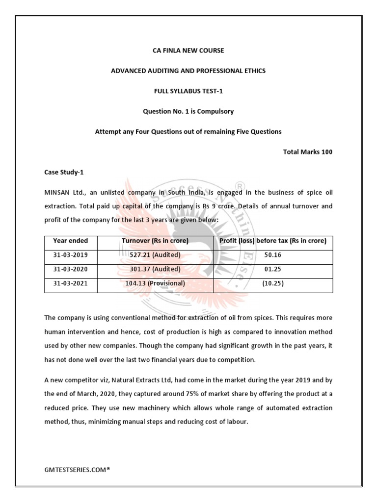 Audit 1 Q | PDF | Financial Audit | Audit
