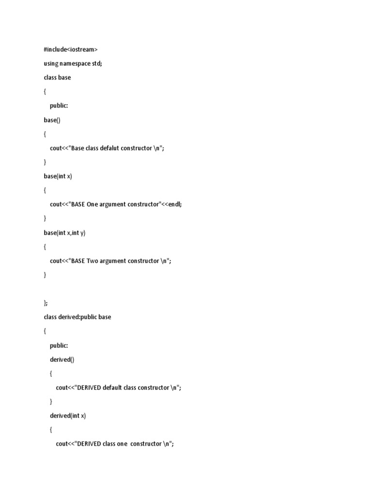 C++ class constructors | PDF | Namespace | Computer Programming