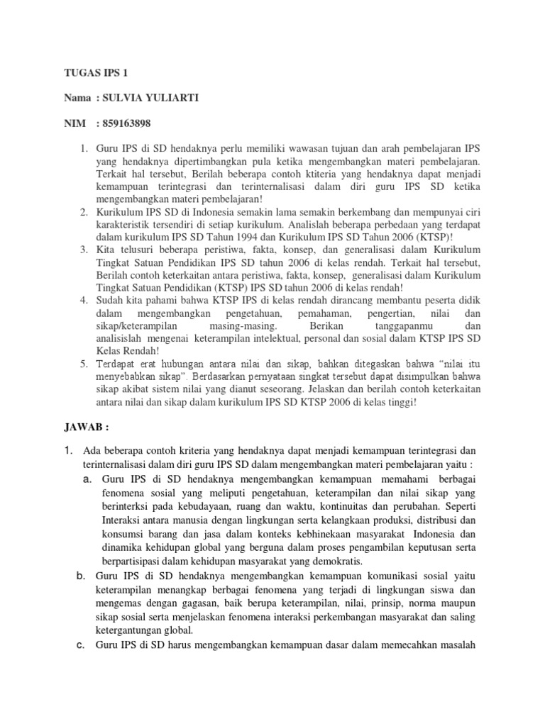 Revisi Tugas Ips 1 - Sulvia Yuliarti (859163898) | PDF