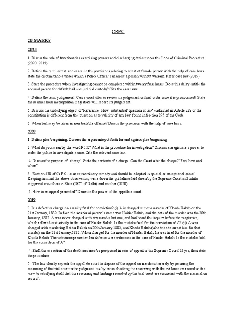 Paper 2 | PDF | Evidence (Law) | Bail