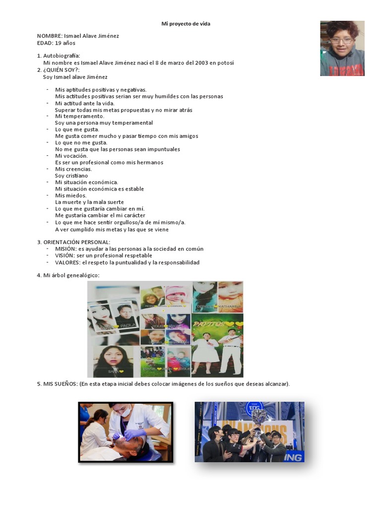 Mi Proyecto De Vida Pdf