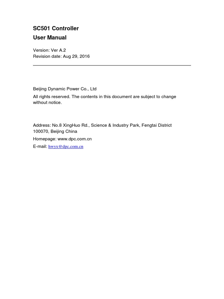 SC 501 | PDF | Power Supply | Electrical Connector