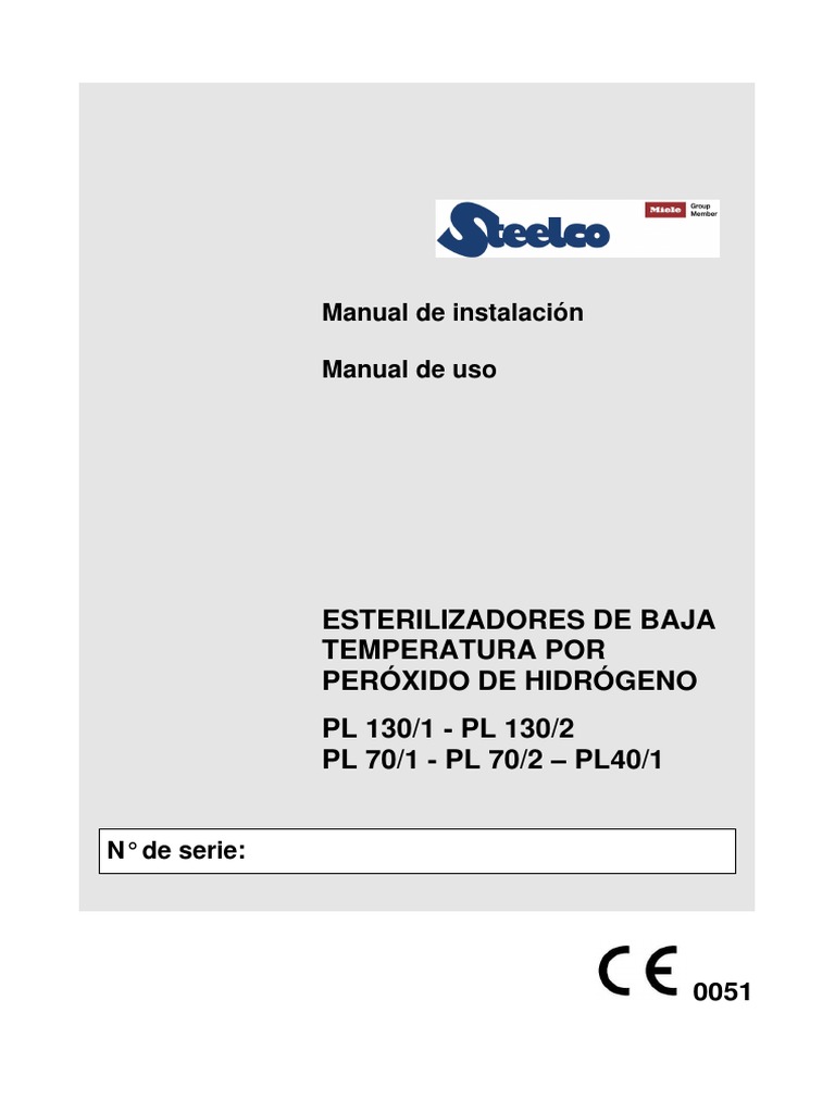 Manual de Esterilizadores PL 130/70 | PDF | Esterilización ...