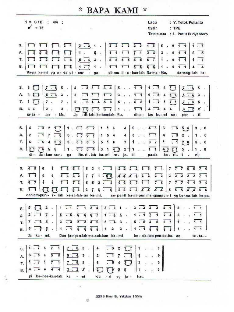 Bapa Kami Totok | PDF