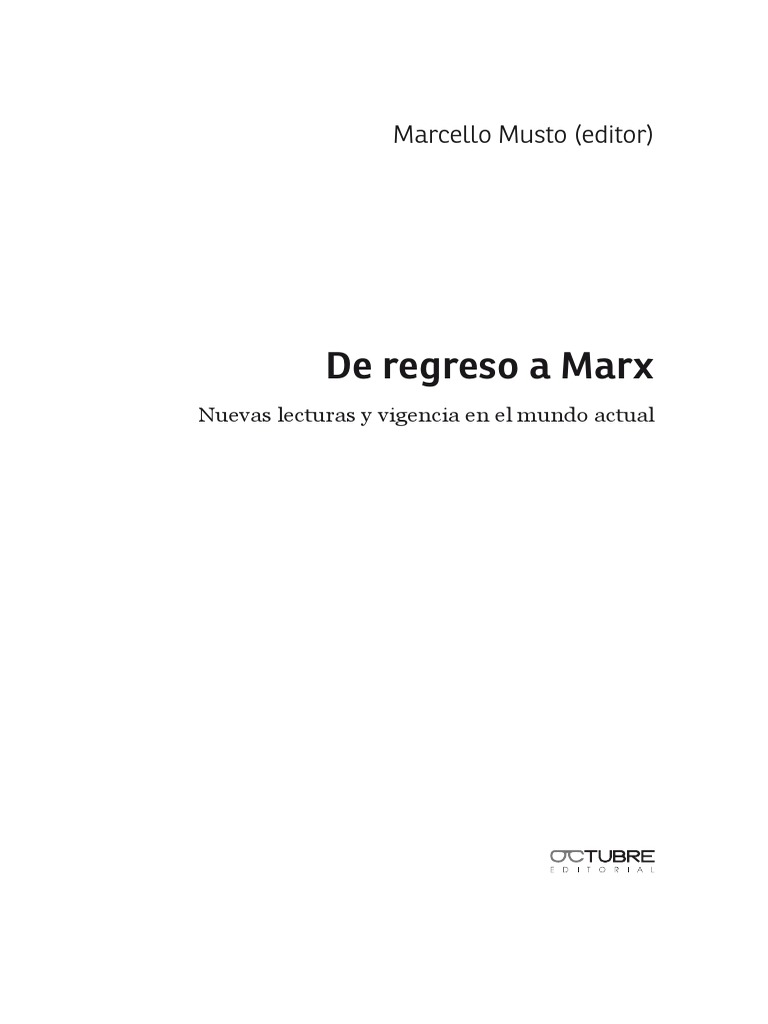 Marcello Musto (2015), Introduccion-De-Regreso-a-Marx-1-23 | PDF | Karl ...