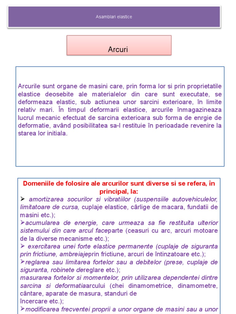 Asamblari Elastice - Arc Elicoidal | PDF