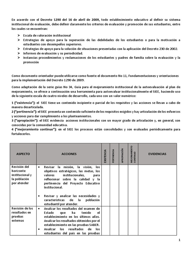 Matriz Evaluar Siee | PDF | Evaluación | Cognición